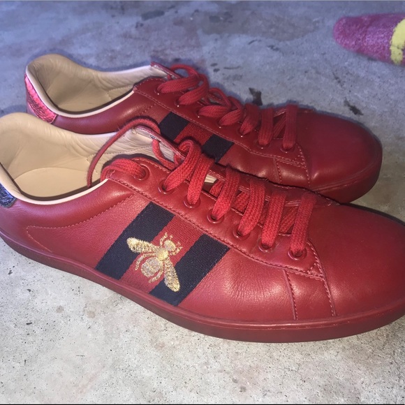 Gucci | Shoes | Gucci Ace Red | Poshmark